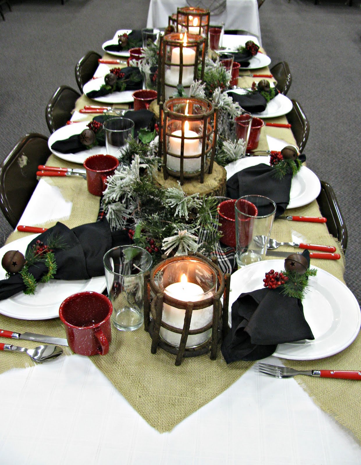 Our Creative Life: Rustic Winter Wonderland Tablescape
