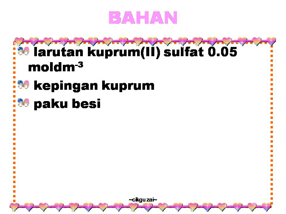 cikgu zai.kimia: EKSPERIMEN PENYADURAN LOGAM
