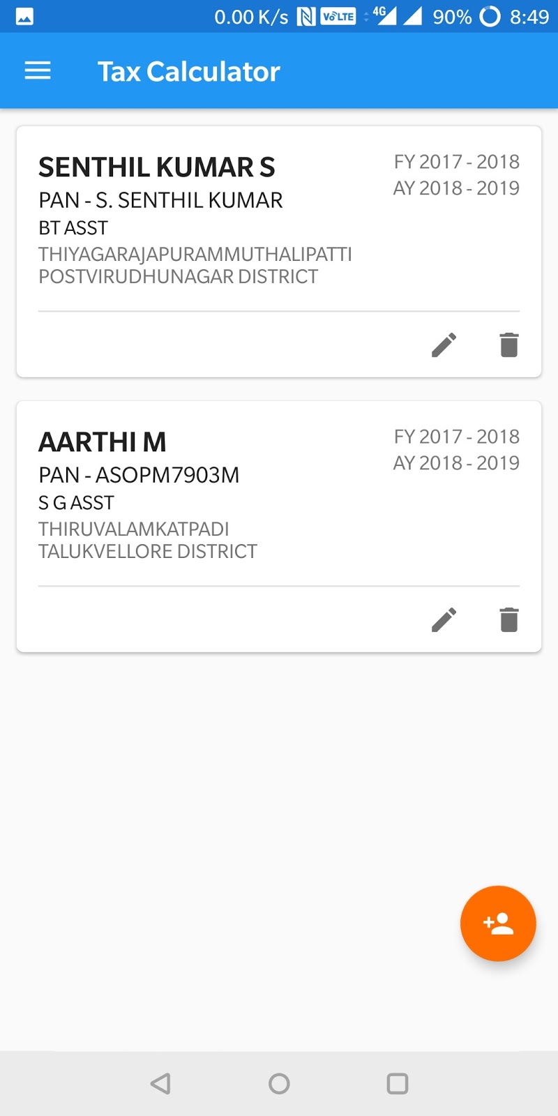 TAX Calculator 1.4 - Best Android App For Income TAX Calculation Form ...