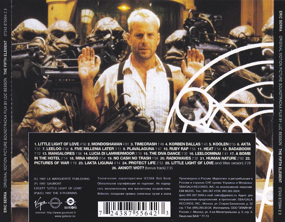 Encarte: The Fifth Element (Original Motion Picture Soundtrack ...