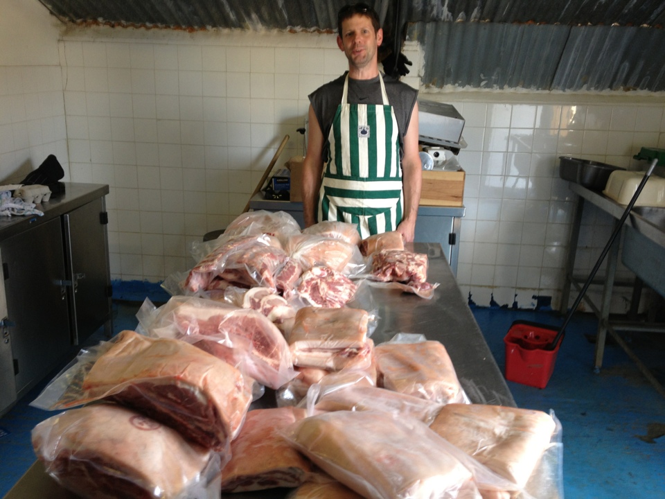 Redborne School Farm: Learning to butcher a pig...