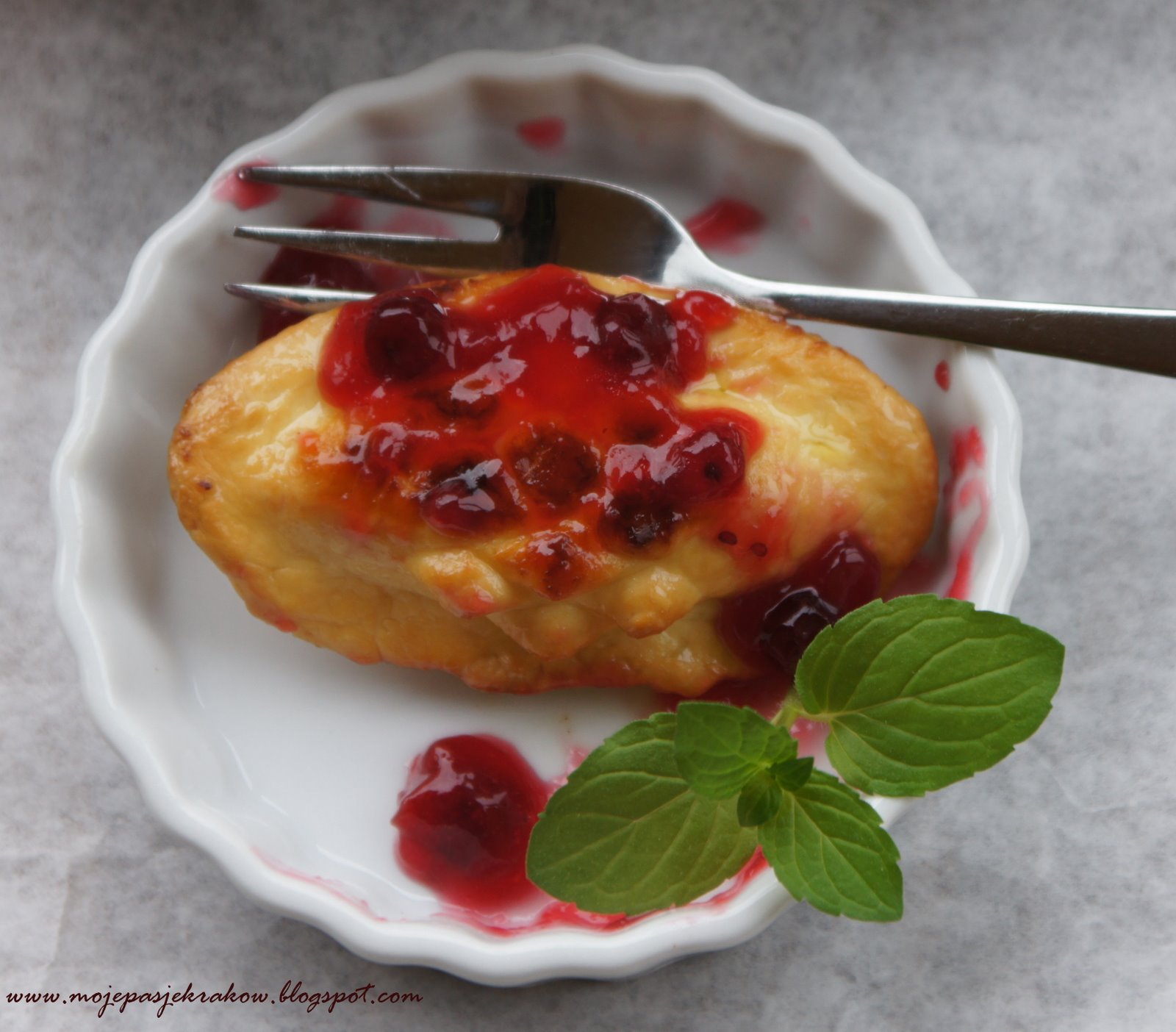 moje pasje: Grillowany oscypek z żurawiną