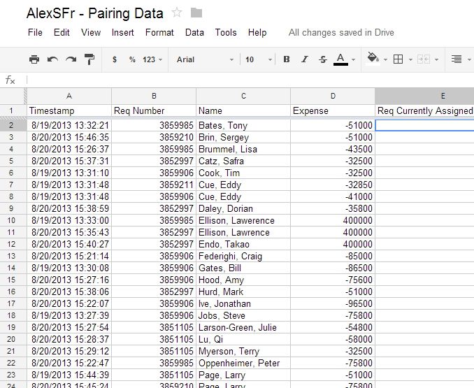 iGoogleDrive: Google Spreadsheet How to pair data from two separate ...