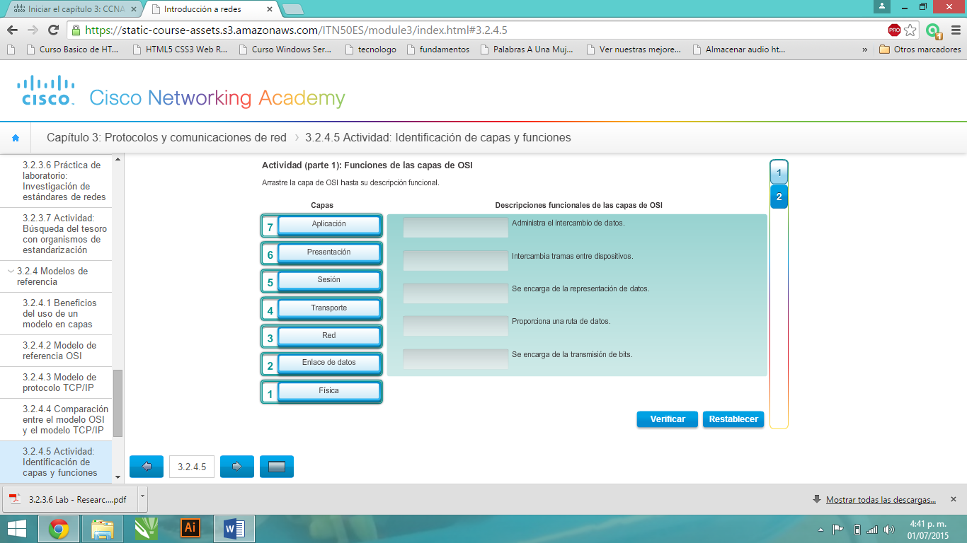 CISCO CCNA 1 v5.0: 3.2.4.5 Laboratorio
