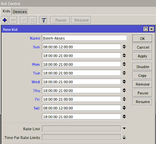 New Feature MikroTik Kid Control On ROS 6.41, 6.42 ~ Lombok Networking