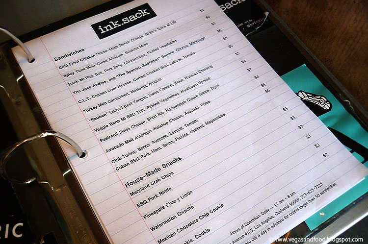 Ink Sack - West Hollywood - Vegas and Food