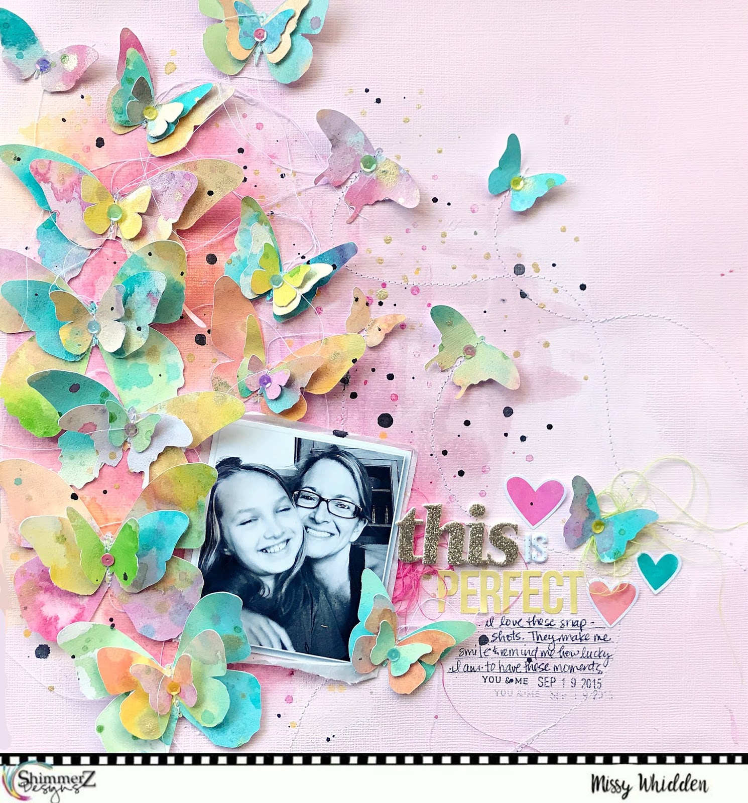 Shimmerz Paints: Muti-Colored Butterfly Layout | Missy Whidden