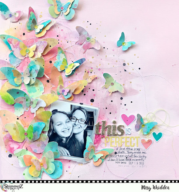 Shimmerz Paints: Muti-Colored Butterfly Layout | Missy Whidden