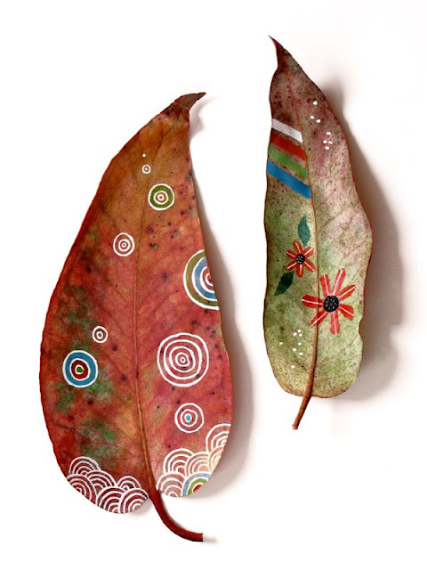 painted leaves design ideas ~ crafts and arts ideas