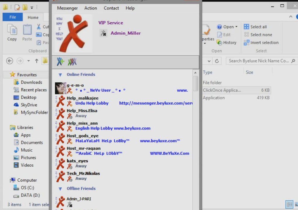 ProgramBeyluxe: Colours your Name From Beyluxe Messenger