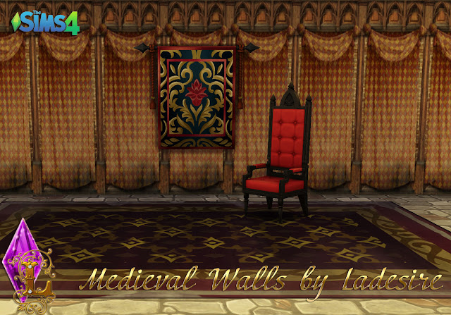 Ladesire's creative corner): TS4 - Medieval Walls by Ladesire