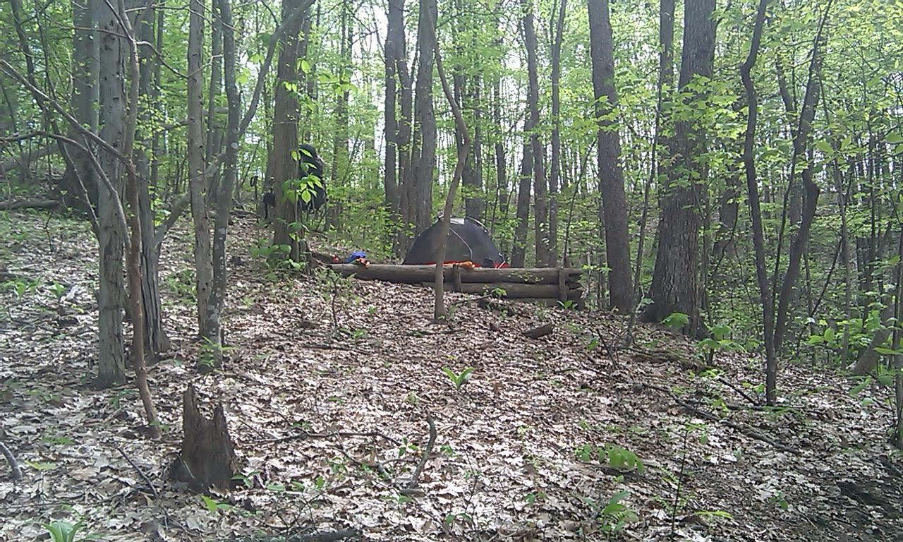 Backpacking Trips: Day 1 - camping at campsite 113 - Birch Spring Gap