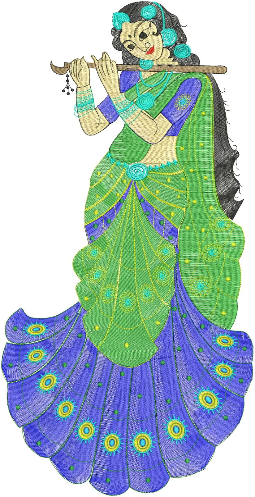 EmbDesignTube: Live human figure embroidery design by Suman Pabolu