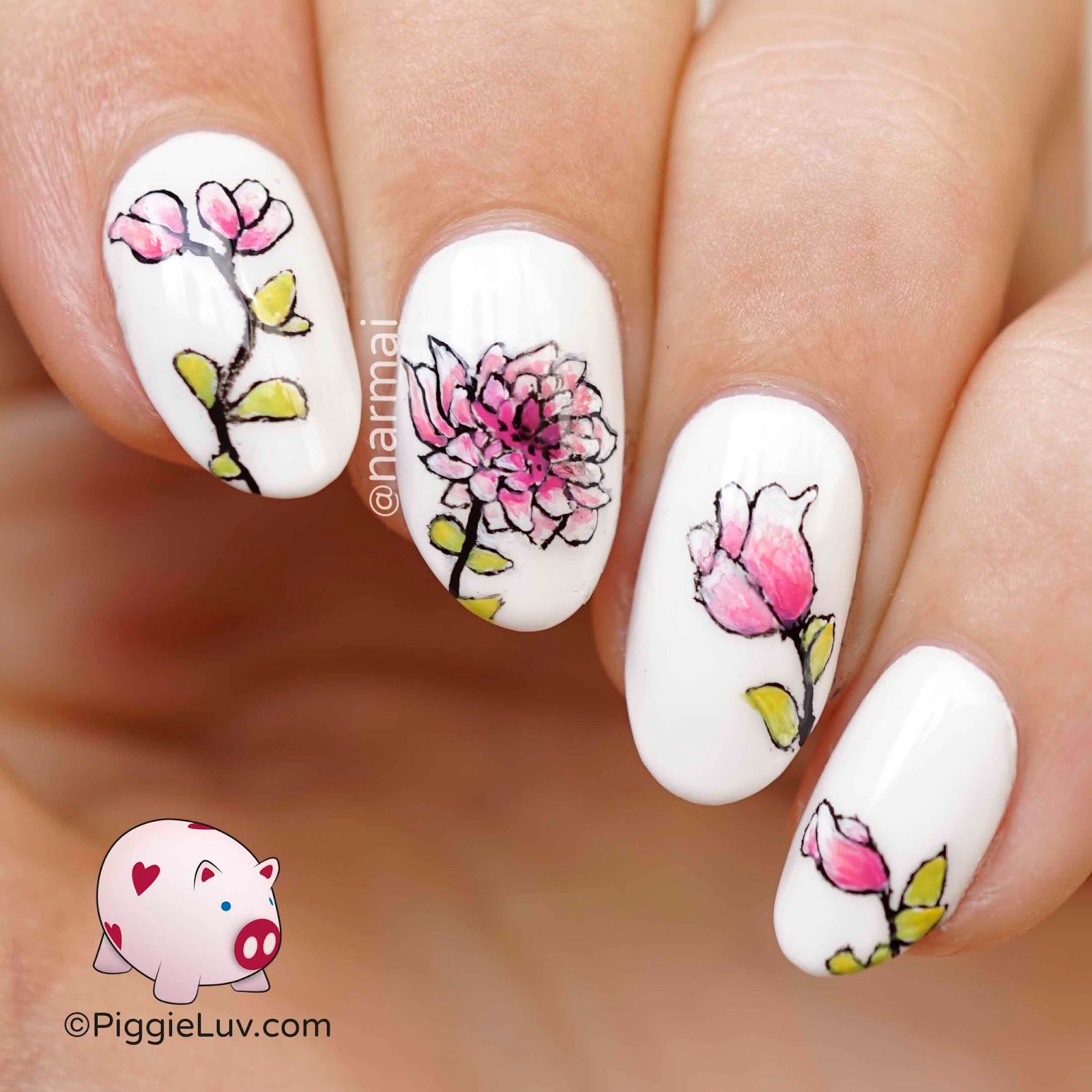 PiggieLuv: Stained glass wedding cake nail art