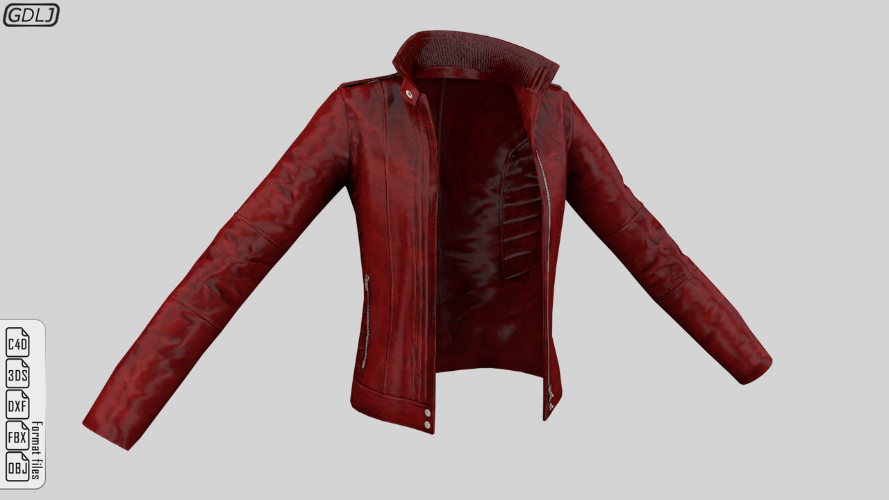 Jacket Red 3D Model Clothing | Layth Jawad