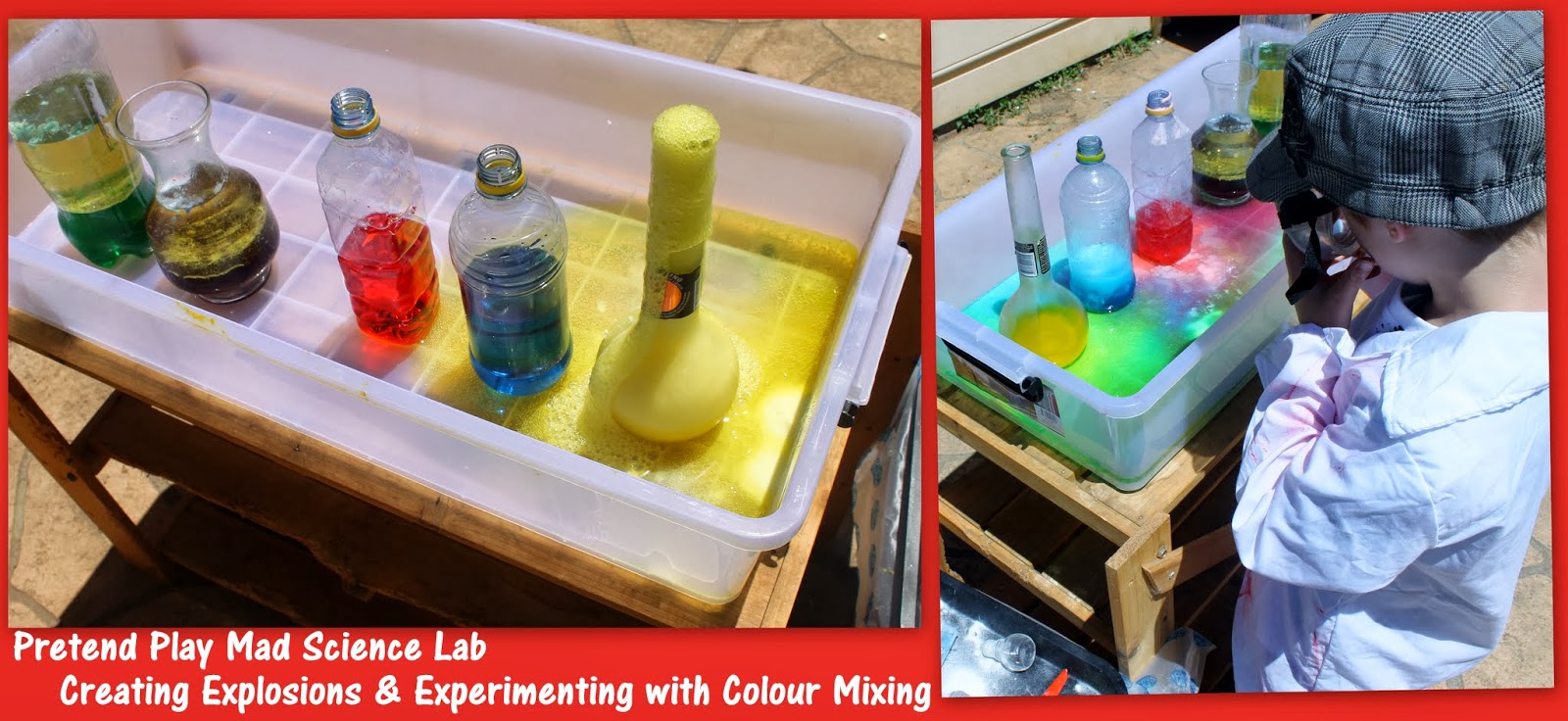 Adventures at home with Mum: Mad Scientist Play - Colour Explosions