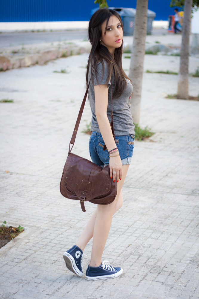 Denim Shorts and Converse All Star
