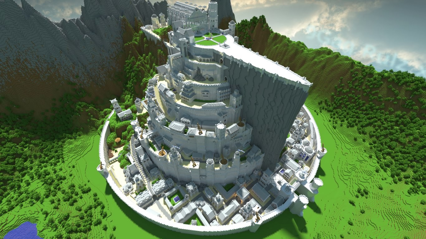 Blog Minecrafter.es: Minas Tirith (Mejores construcciones Minecraft)