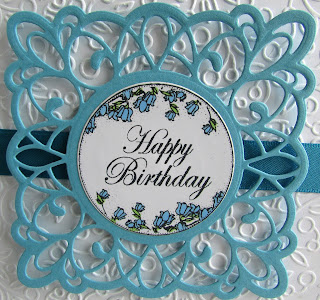 Lizzies craft space: Blue Birthday card