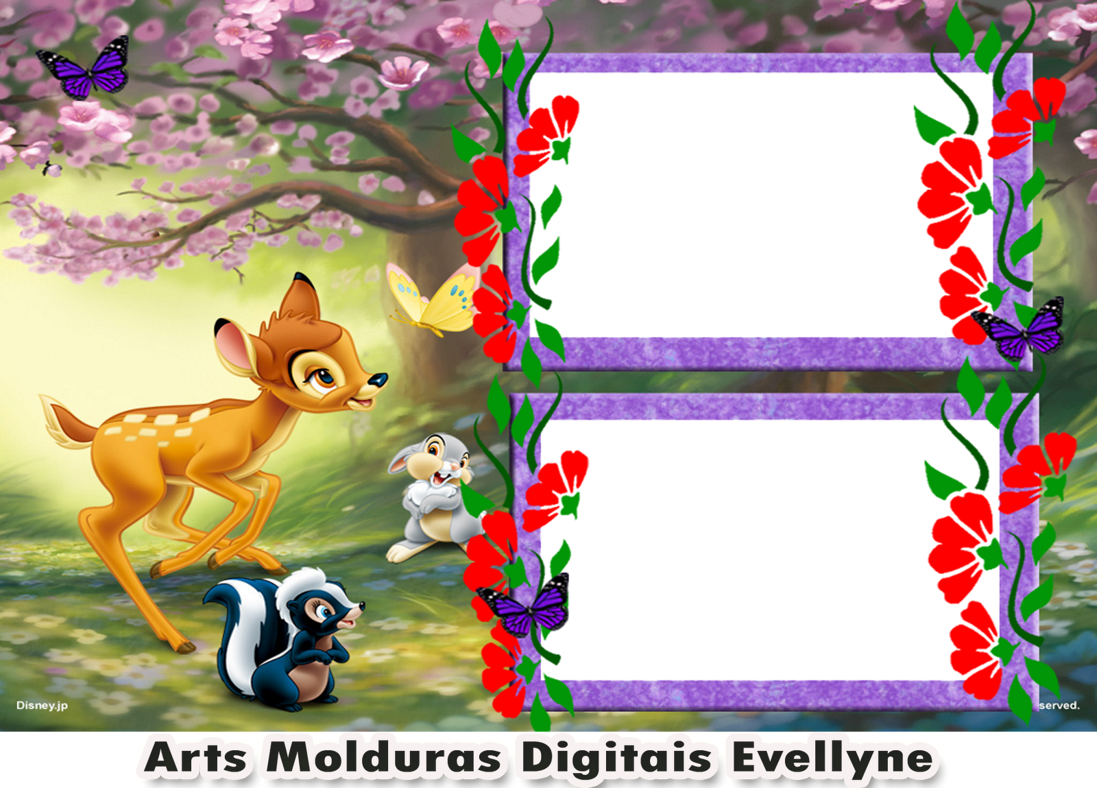Arts Molduras Digitais Evellyne: Bambi