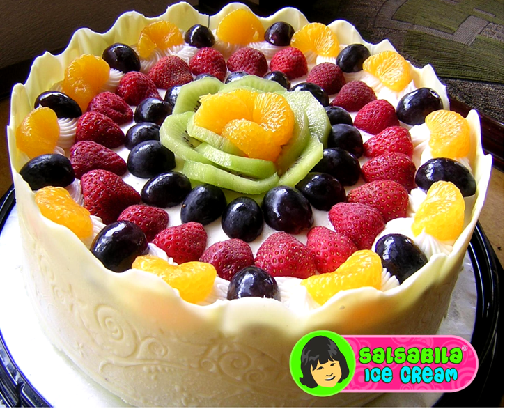 Salsabila Ice Cream: Vanilla fruity Ice Cream Cake