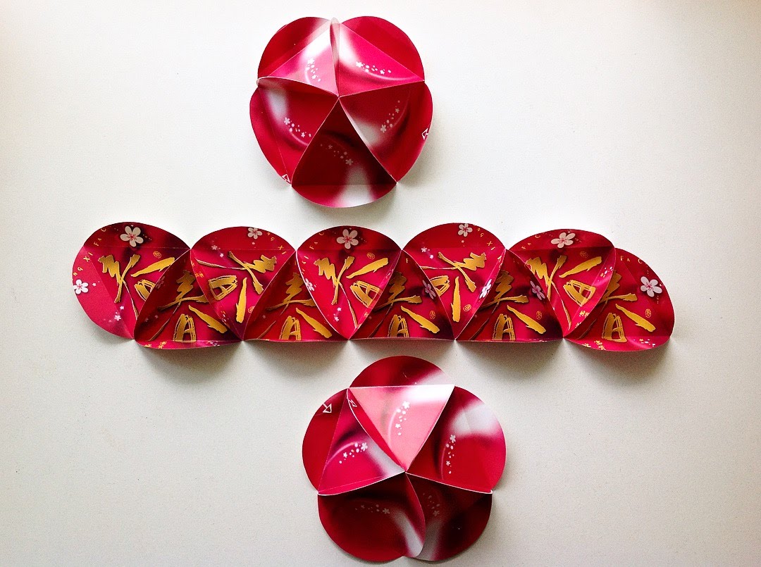 Handmade Decorative Lanterns from Used/Old Red Packets Ang Pow