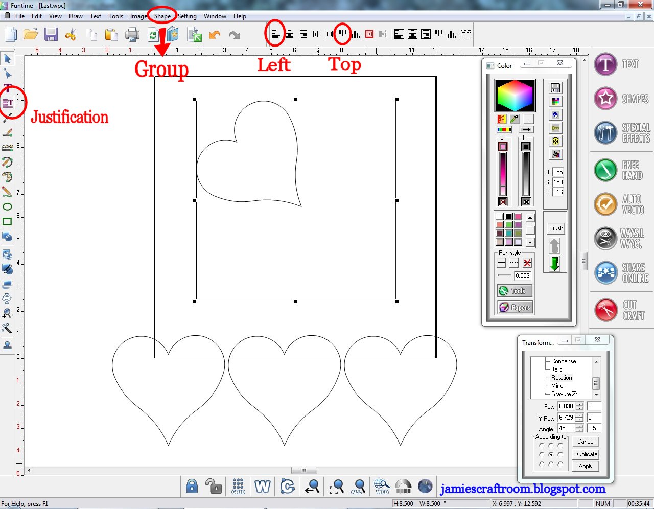 Jamie's Craft Room: Heart Explosion Card Funtime Tutorial