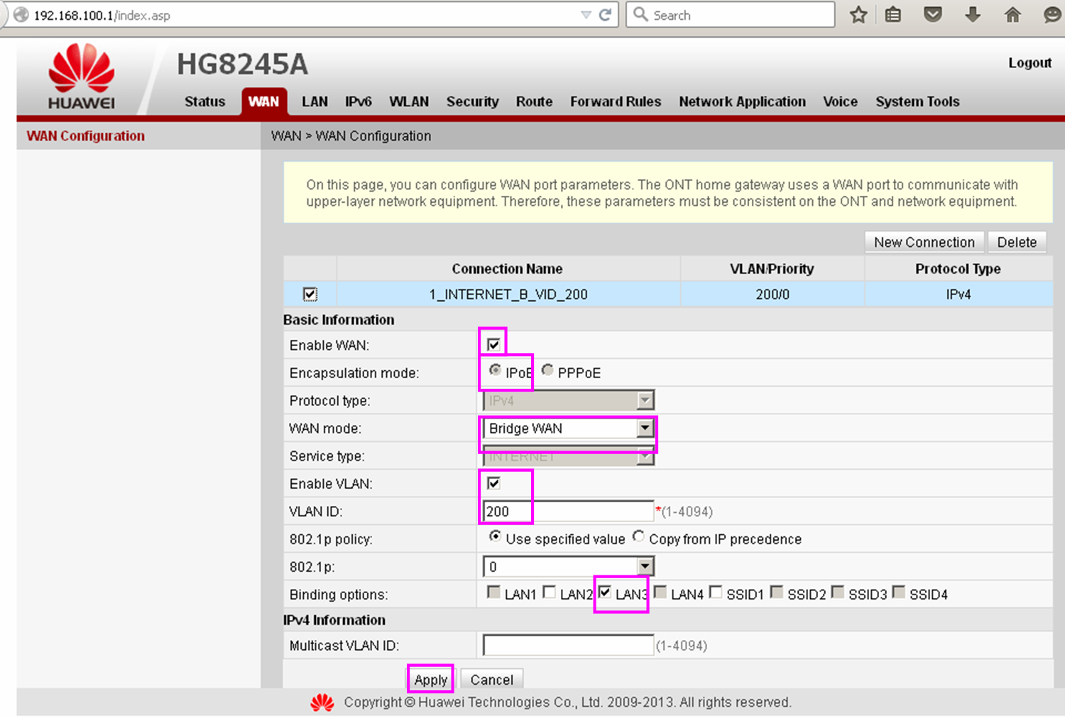 Konfigurasi 'Bridge' pada ONT Huawei HG8245 untuk Internet IndieHome ...