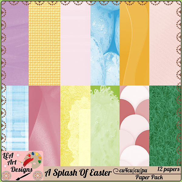 LEA Art Designs: A SPLASH OF EASTER PAPER PACK FULL SIZE