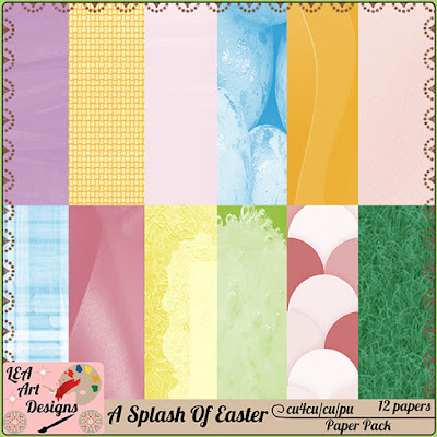 LEA Art Designs: A SPLASH OF EASTER PAPER PACK FULL SIZE