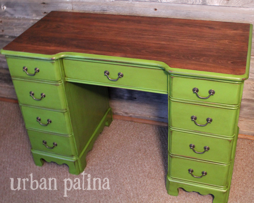 Urban Patina: Authentically Crafted Home + Gift: Antique Moss Green Desk