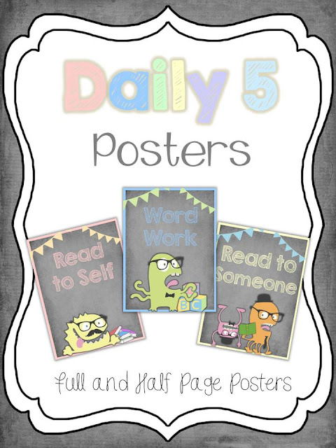 Primary Graffiti: Hipster Monsters in Daily 5 and CAFE Freebie