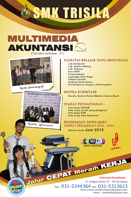 blog smk trisila surabaya: Poster Penerimaan Siswa Baru 2012 - 2013