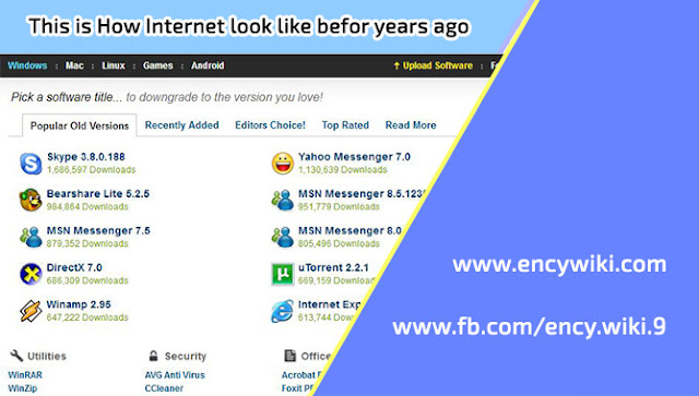 Nostalgia !.. This is how Internet looked like before years ago ...