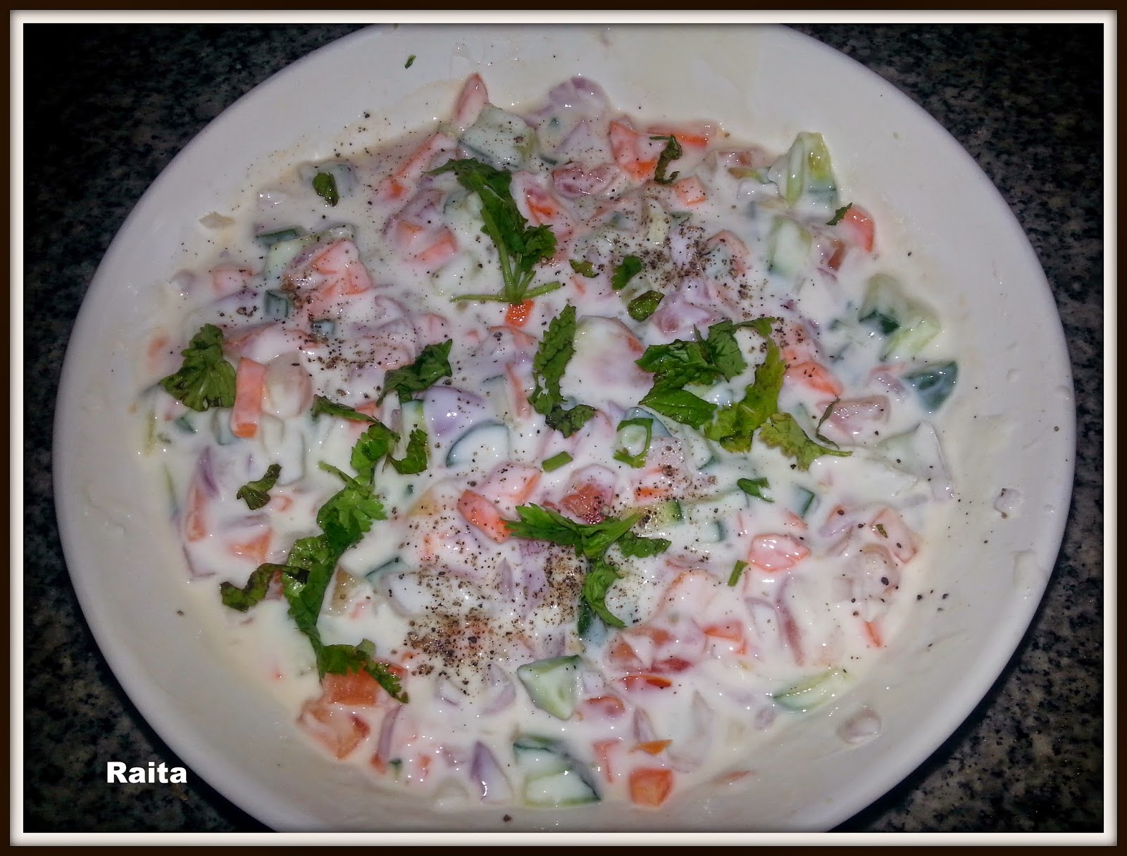Fam's Culinary Recipes: Raita - Yogurt mixed with onions and vegetables
