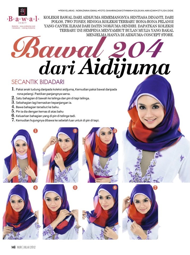 Fesyen : Cara pemakaian tudung bawal - ! Love Is Cinta