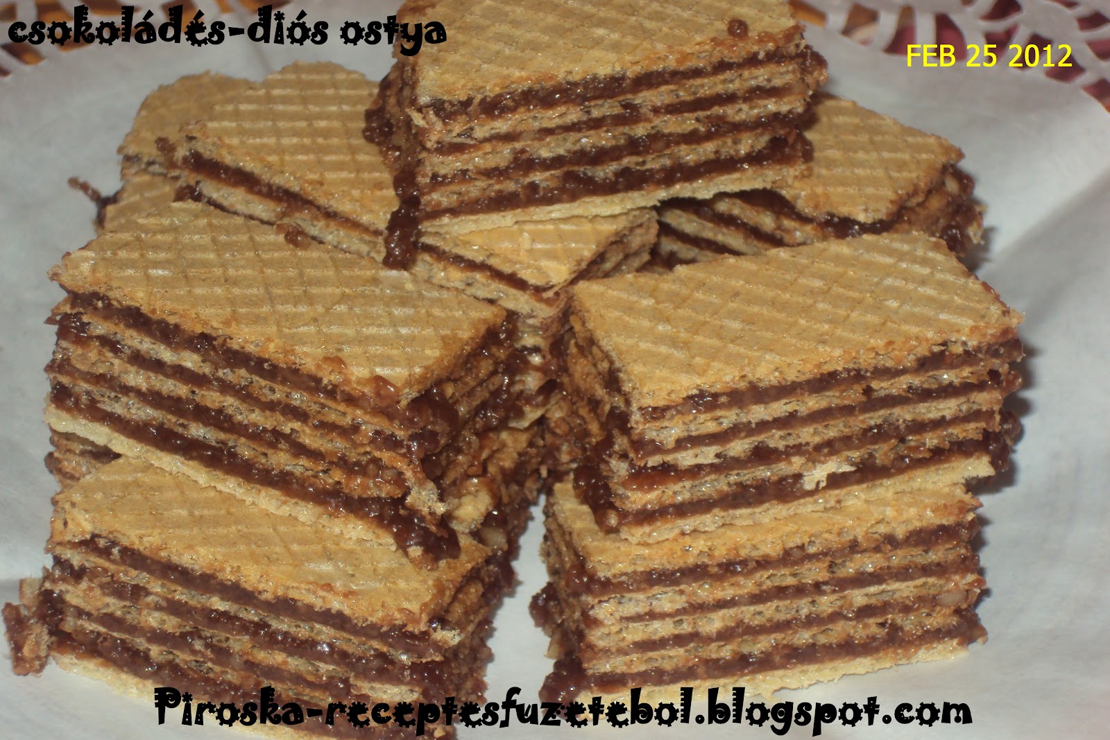 Csokoládés-diós ostya!