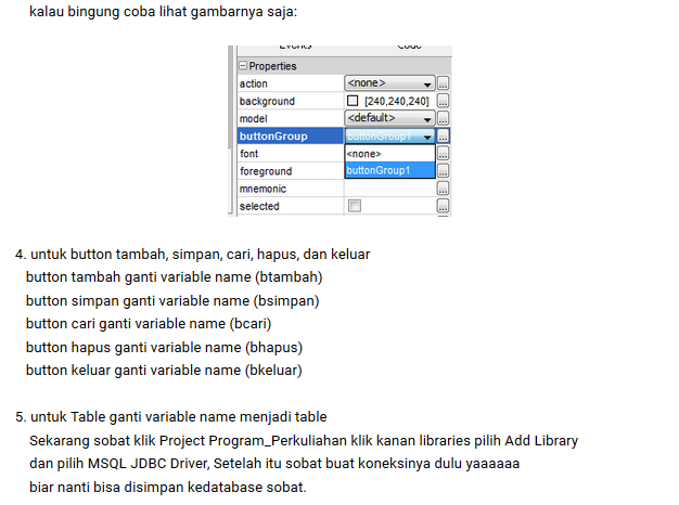 Berkarya-Ilmu: Membuat aplikasi data mahasiswa NetBeans Koneksi dengan MYSQL