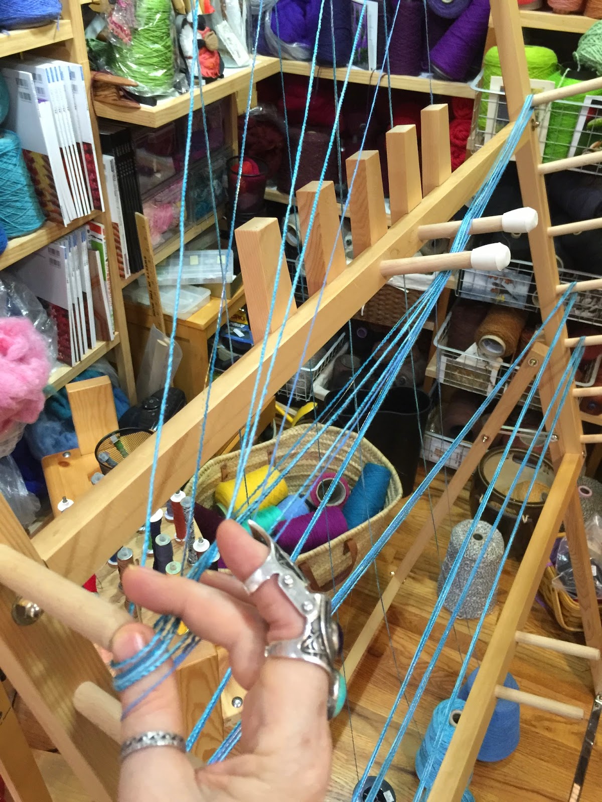 CENTERING WITH FIBER: Winding a warp on my Saori warping frame and ...