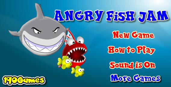 Flash online games: Angy fish JAM - Feed fish game
