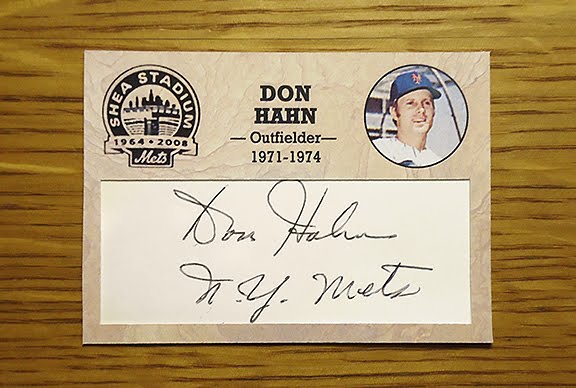 The Amazing Shea Stadium Autograph Project: #144) DON HAHN