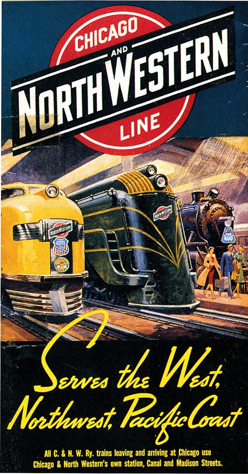 Chicago and North Western Line railroad. | Train posters, Vintage ...