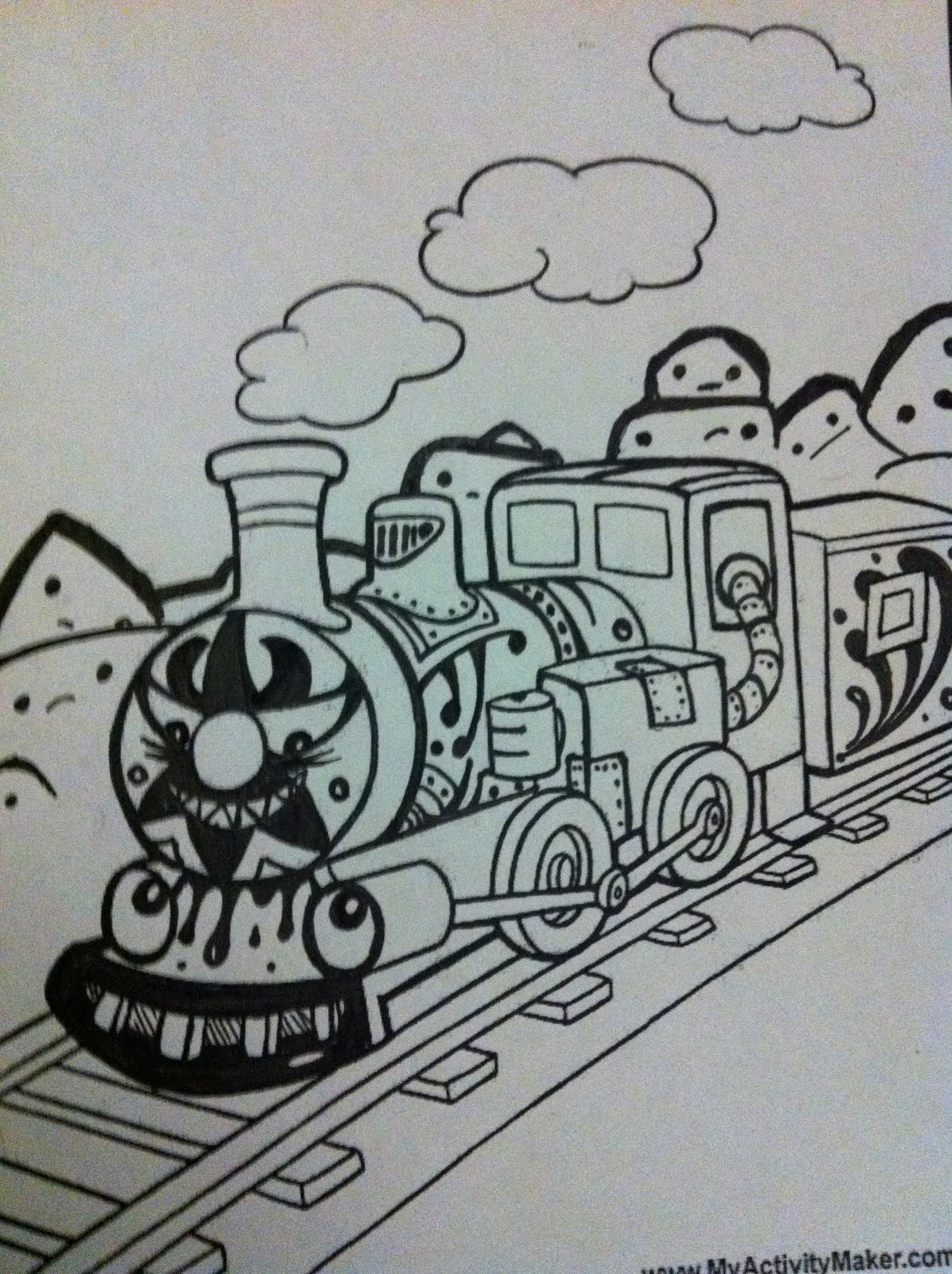 A Million Bad Drawings: Steam Engine! Bad from the Past! - Bad Drawing #85