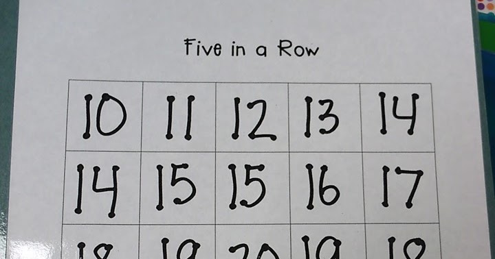Five in a Row: A Game for Practicing Addition Facts | Primarily Speaking