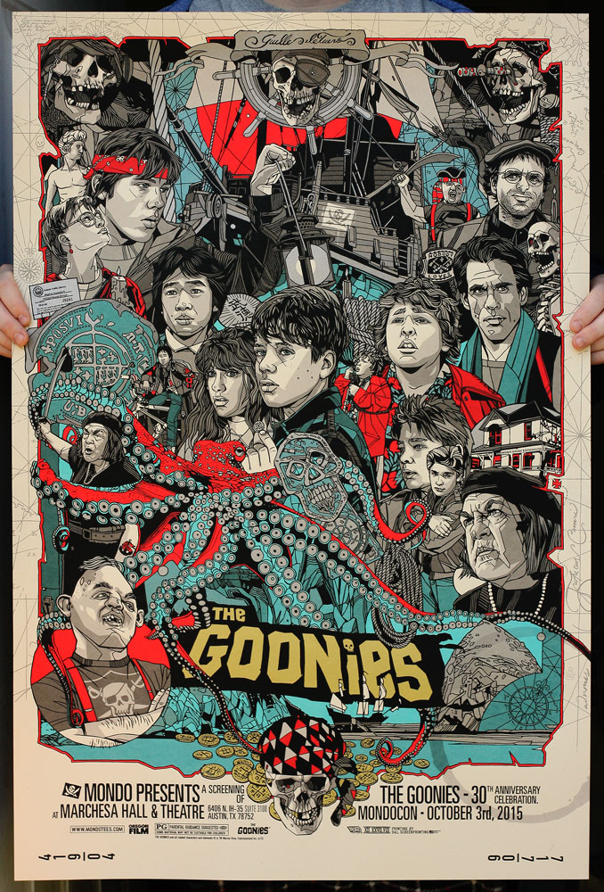 INSIDE THE ROCK POSTER FRAME BLOG: Tyler Stout Goonies Movie Poster ...