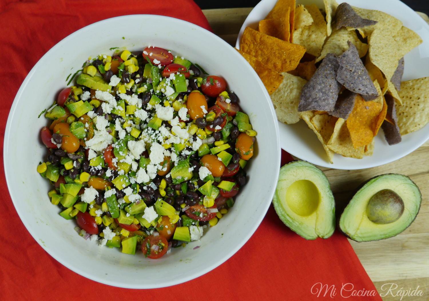 Ensalada de Frijol, Elote y Aguacate - Mi Cocina Rápida