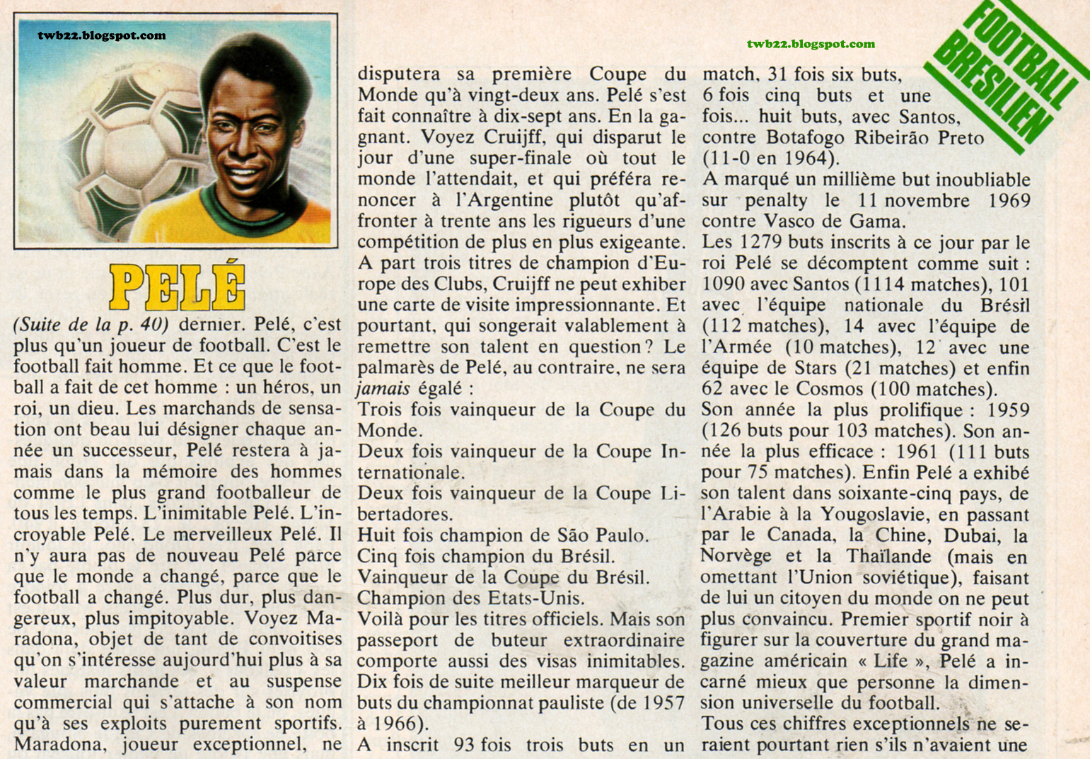 TWB22: Pelé Long Live The King