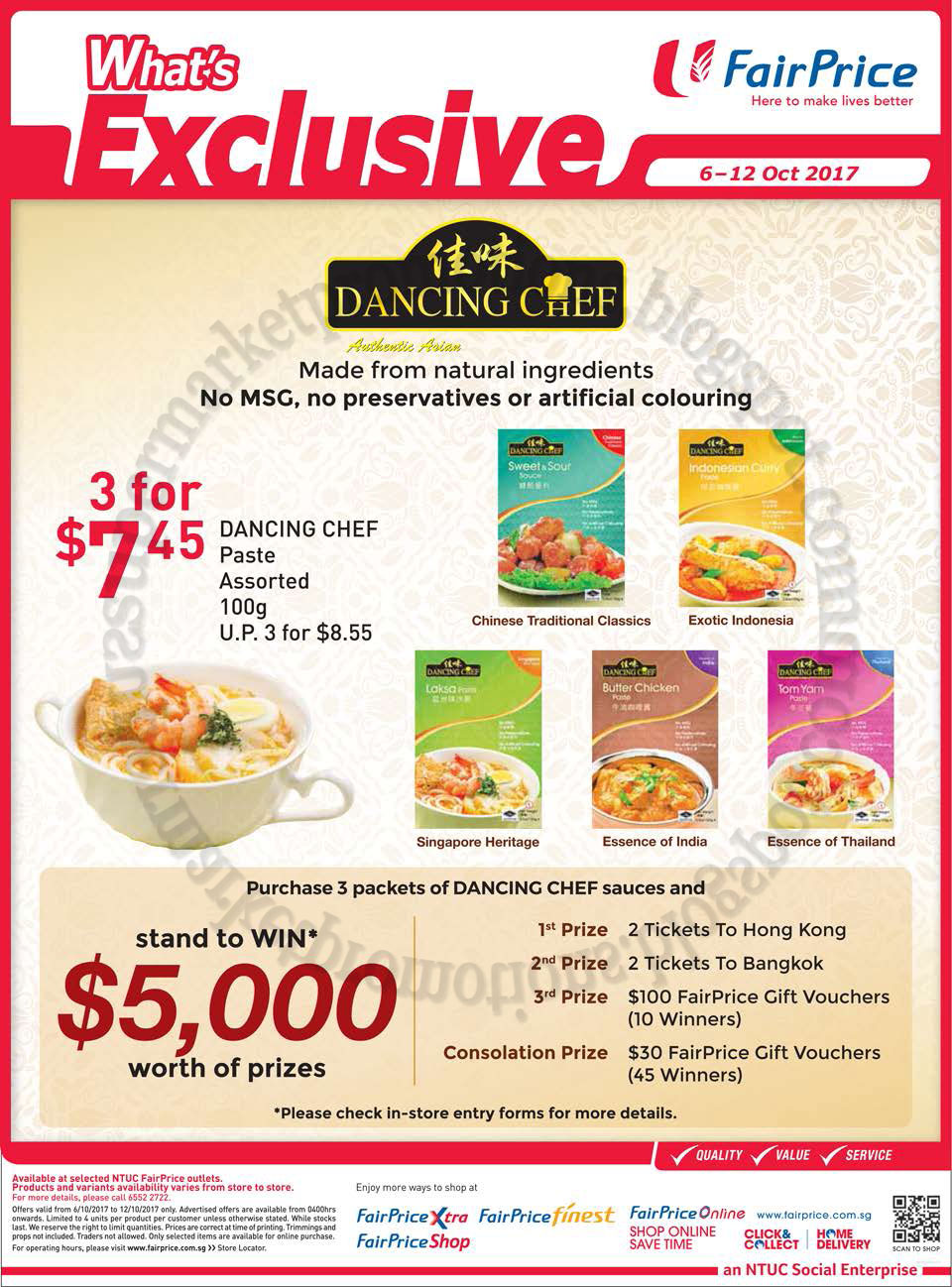 NTUC FairPrice Dancing Chef Promotion 06 - 12 October 2017 ...