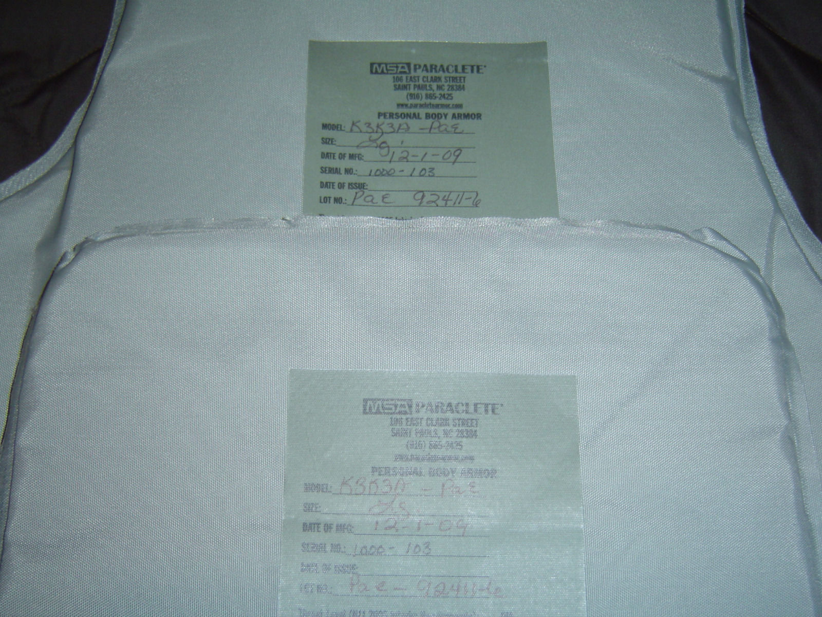 Webbingbabel: Paraclete CVC Body Armor IIIA