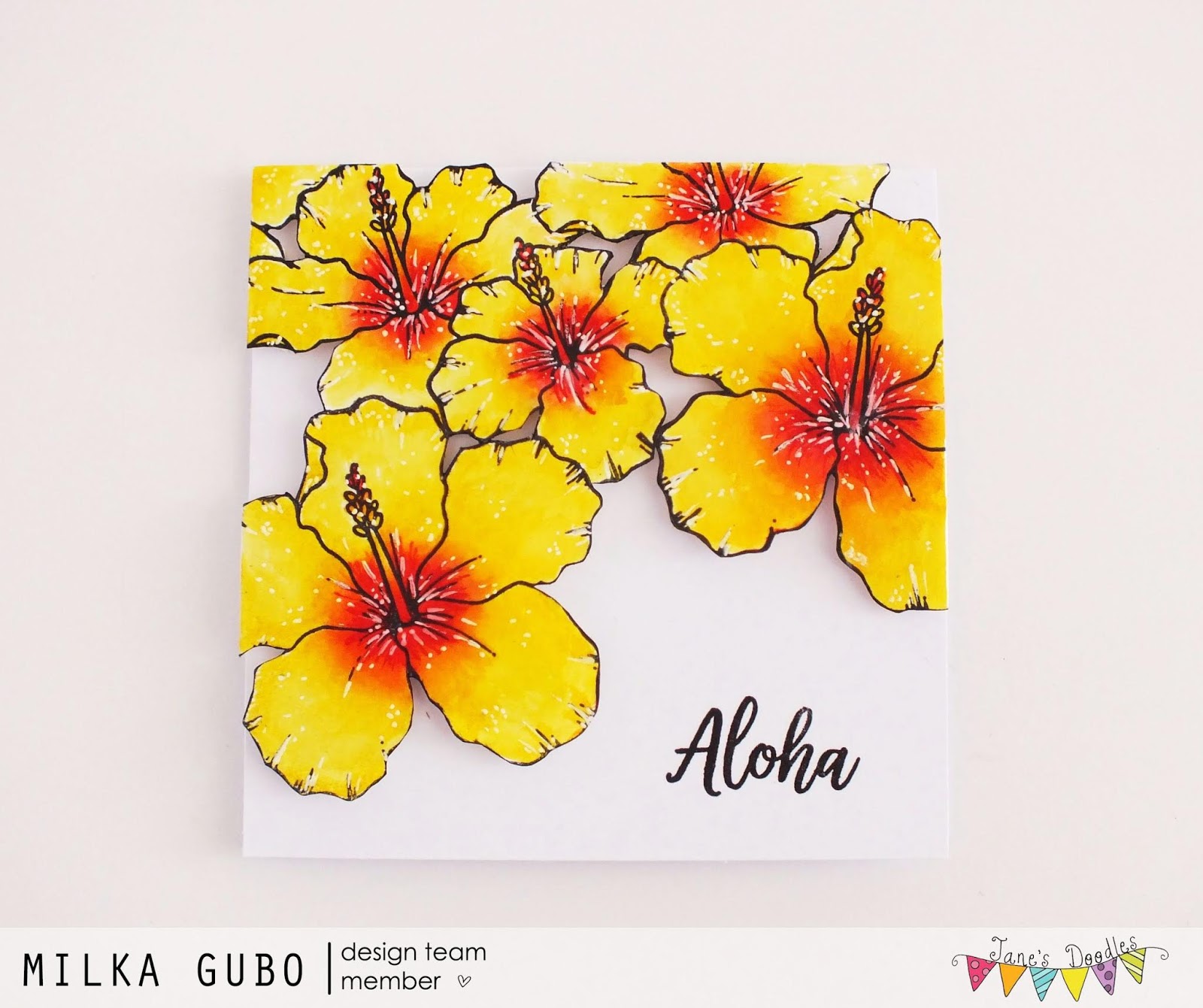 Crafty Milka: Aloha Card (Jane's Doodles DT Spotlight)